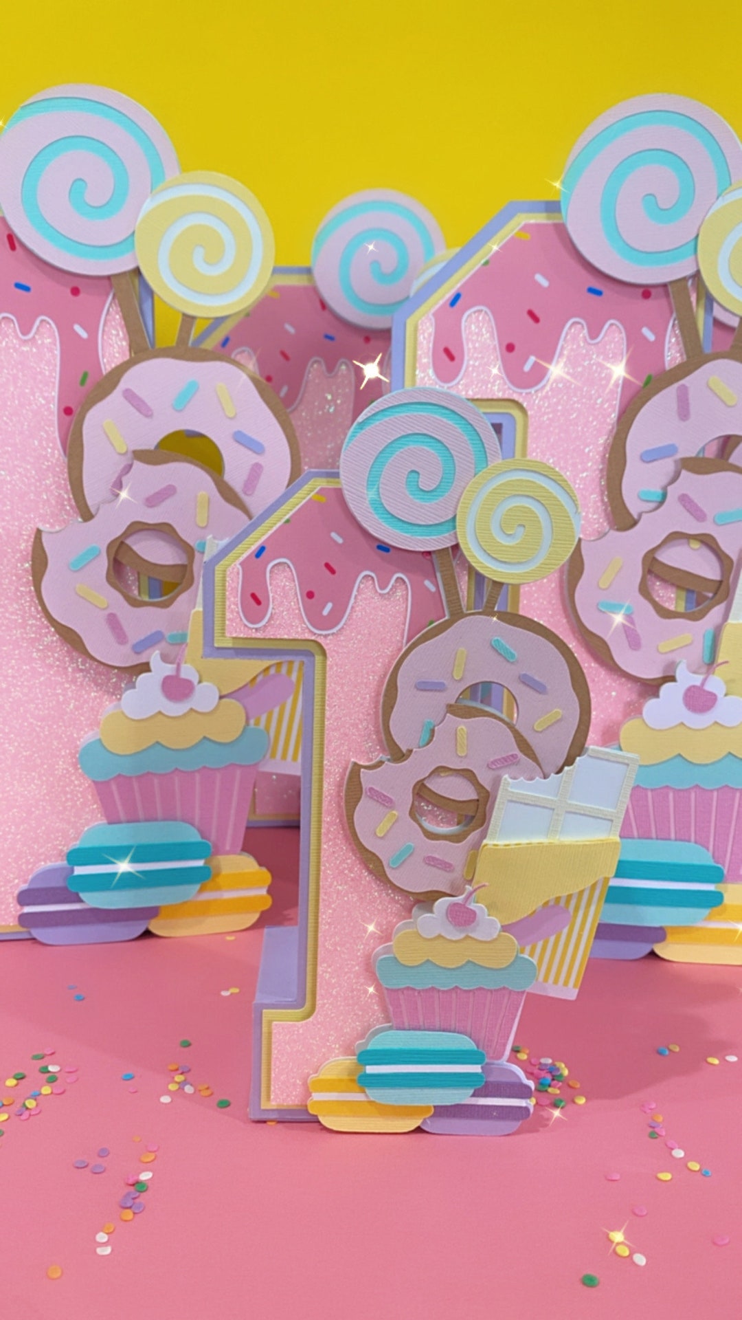 Large Candyland Sweets 3D Letters or Numbers Donut Treats Party Theme ...