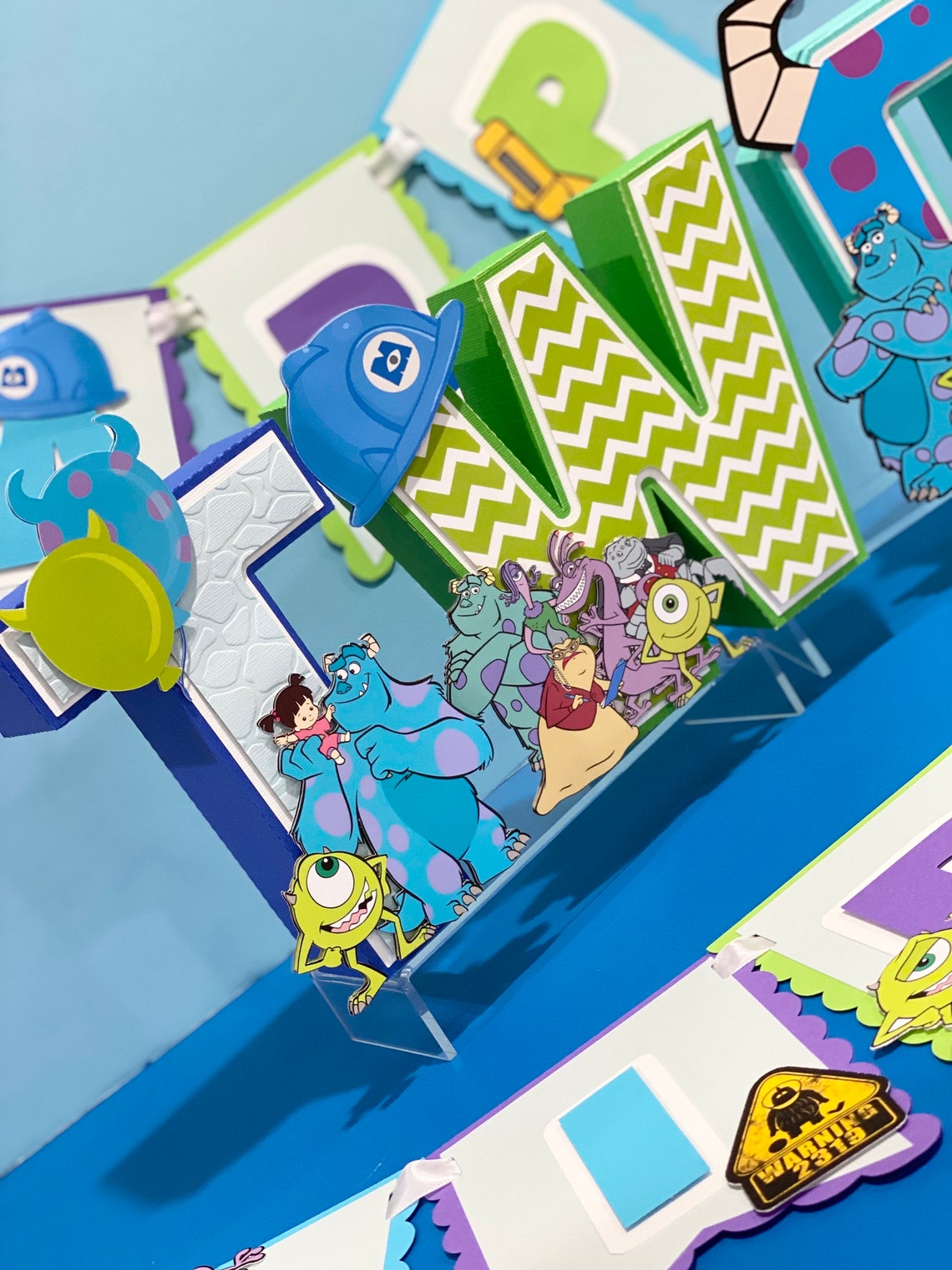 Monsters Inc Theme 3D Letters | Monsters Inc Theme | Monsters Inc Sully ...