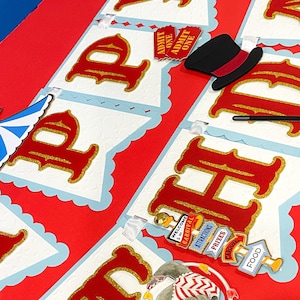 Carnival Circus Banner | Carnival Theme Party | Circus Birthday Banner ...