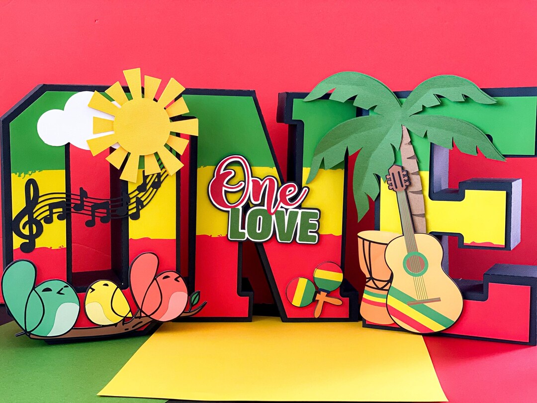 Large Three Little Birds Theme 3D Letters or Numbers | One Love First ...