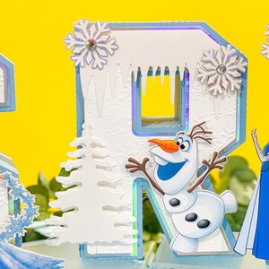 Frozen Theme 3D Letters | Frozen Elsa Party Theme | Frozen Birthday ...