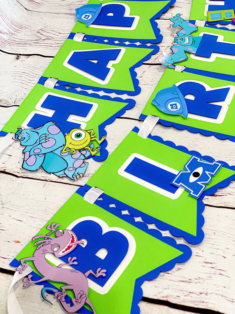 Monsters Inc Banner | Monsters Inc Theme Party | Monsters Inc Birthday ...