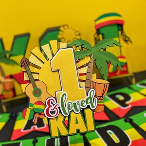 One & Loved Cake Topper | Reggae Theme Cake Topper | One Love First ...