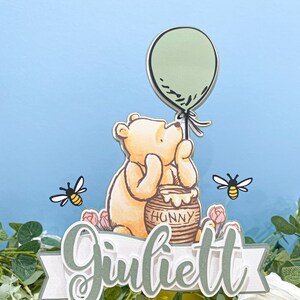 Blue Winnie the Pooh Cake Topper Baby Shower Cake Topper Winnie the ...