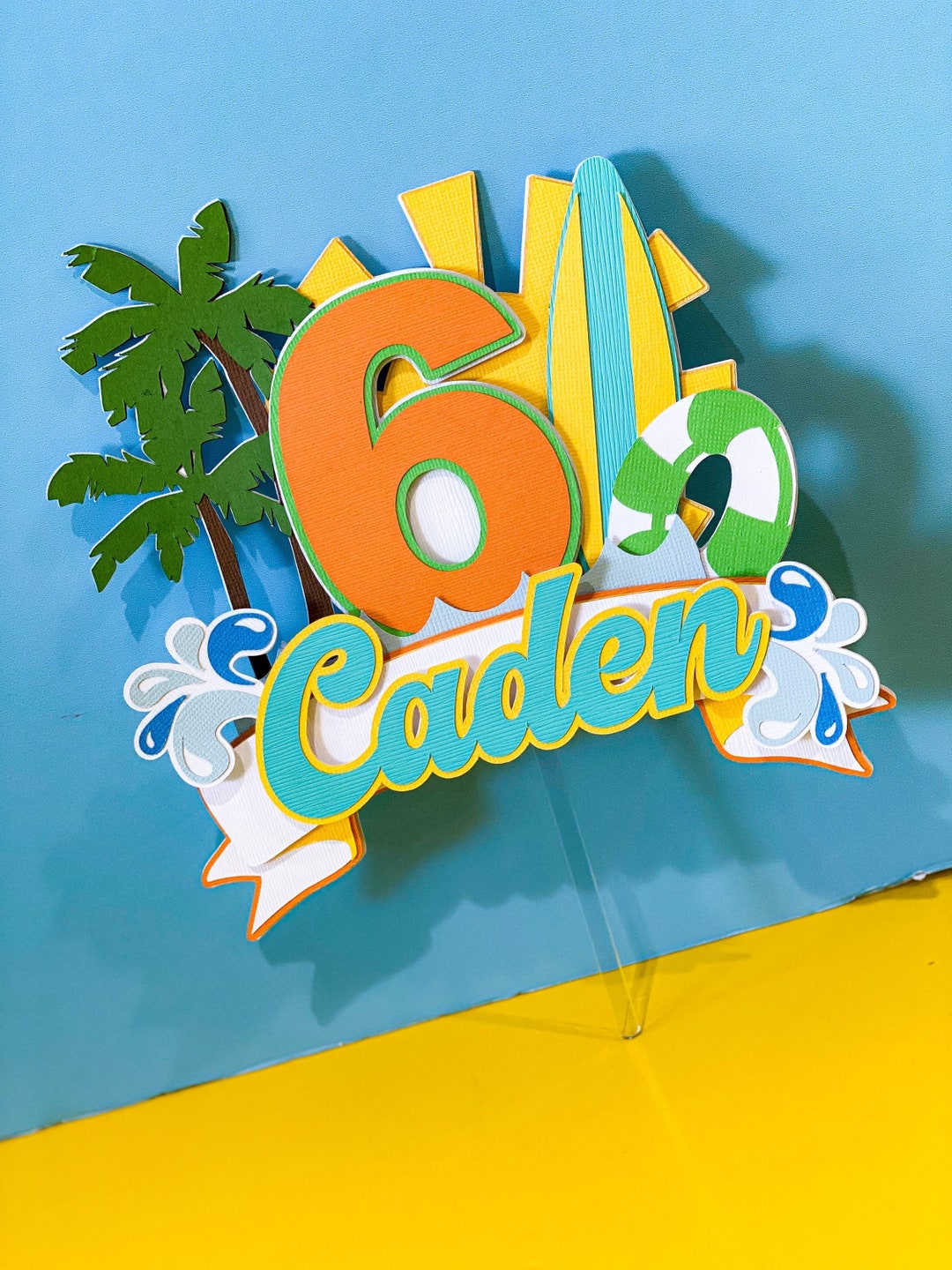 Pool Party Cake Topper | Beach Party Cake Topper | Summer Theme Party ...