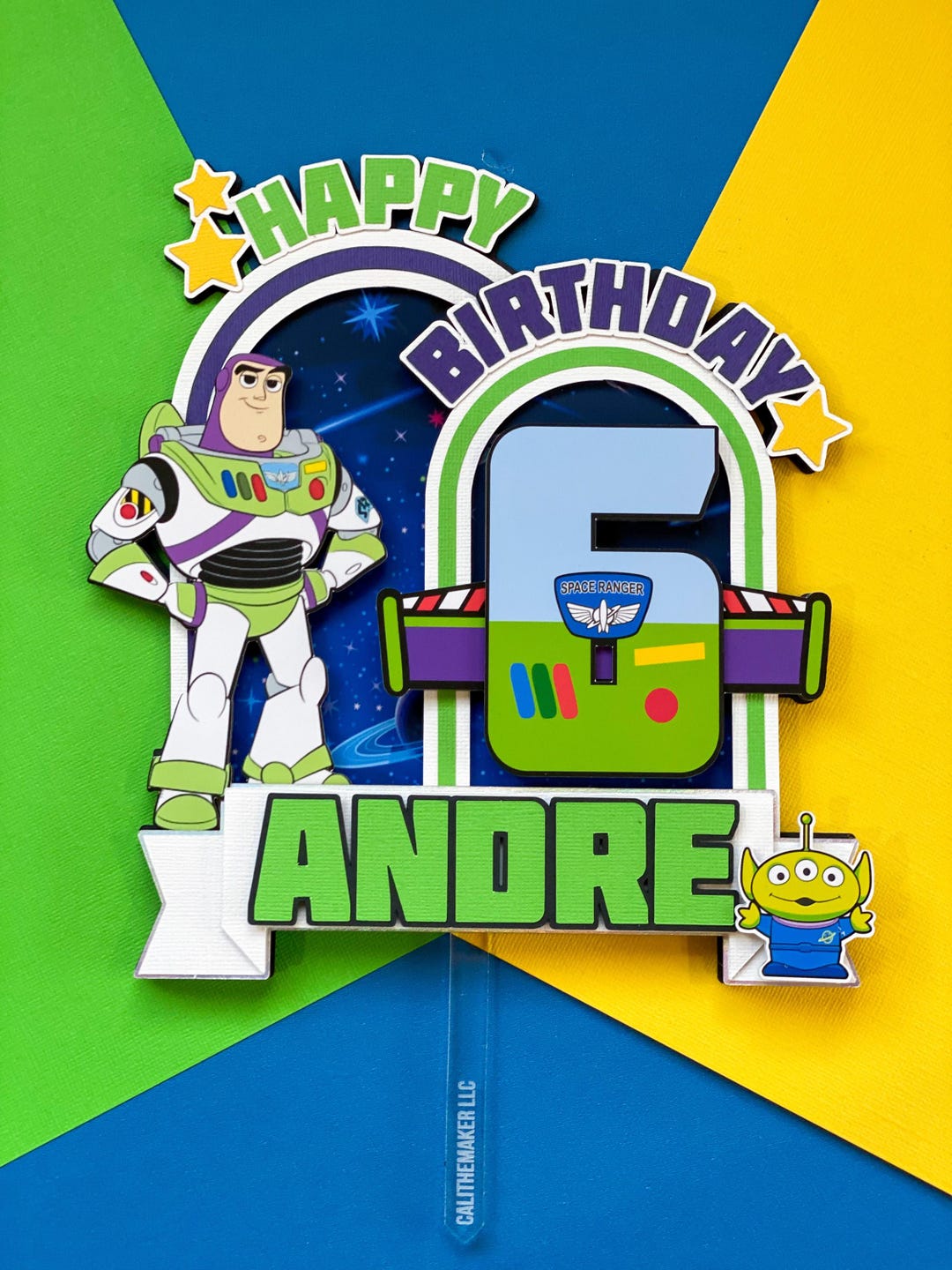 Buzz Toy Story Theme Cake Topper | Buzzlightyear Cake Decor | Buzz Toy ...