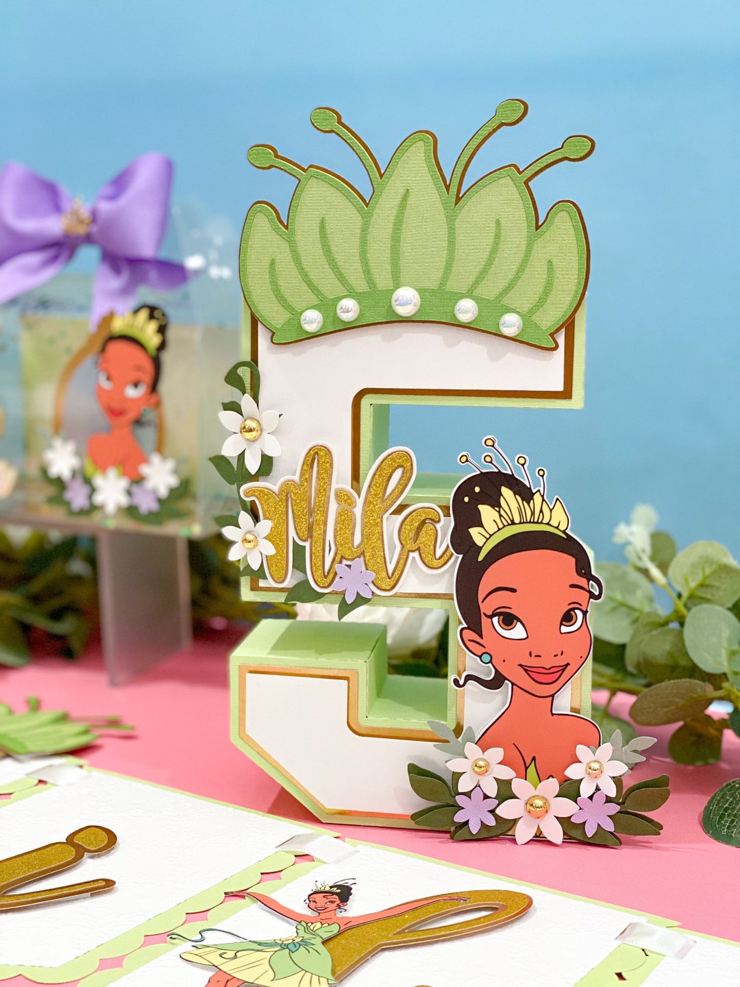 Princess Tiana Theme 3D Letters or Numbers | Tiana Party Theme ...