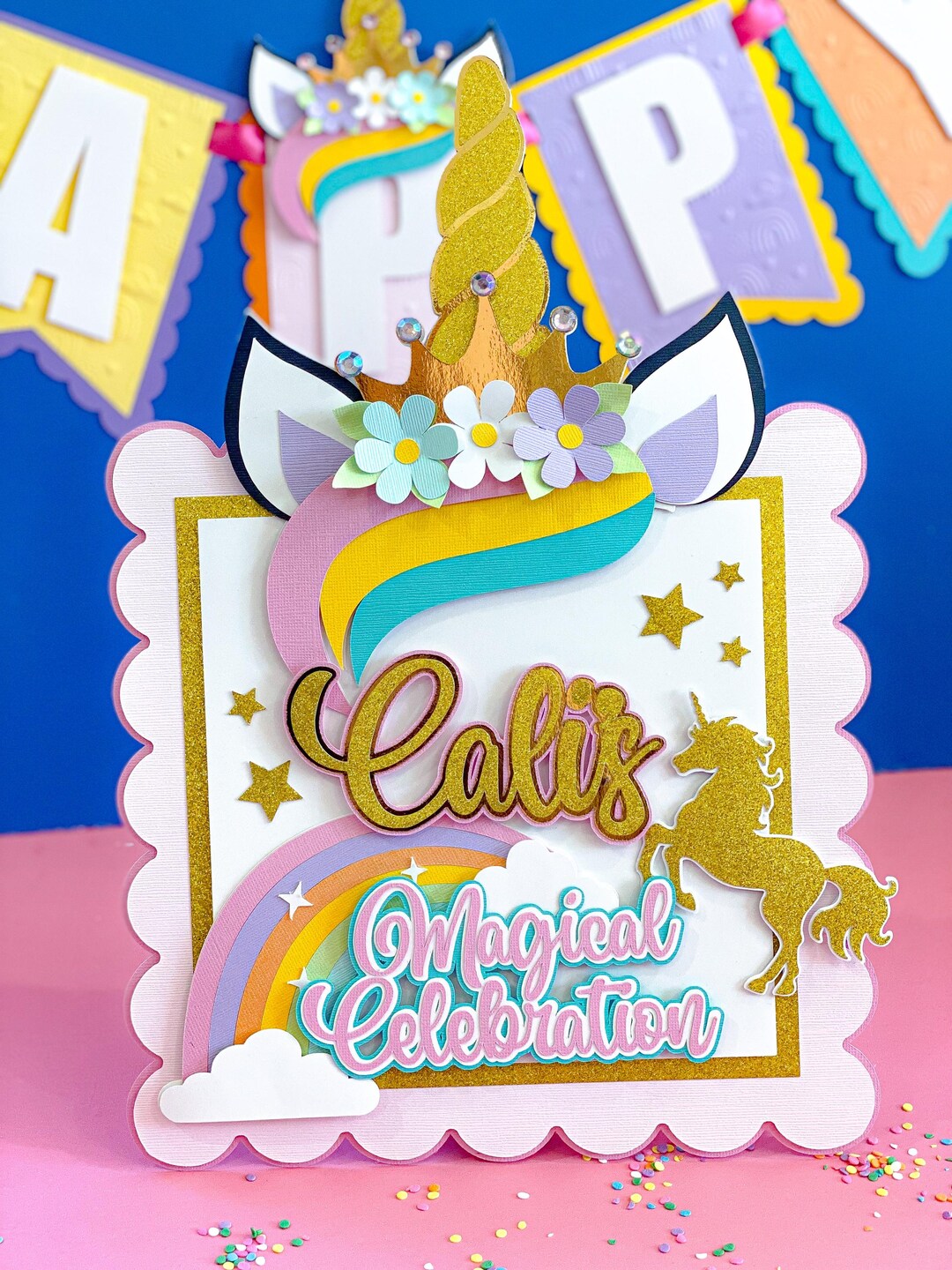 Unicorn Rainbow Table Sign | Unicorn Theme Party | Unicorn Birthday ...