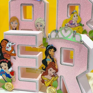 ONE Princess 3D Letters | Princess Party Theme | Princess Birthday ...