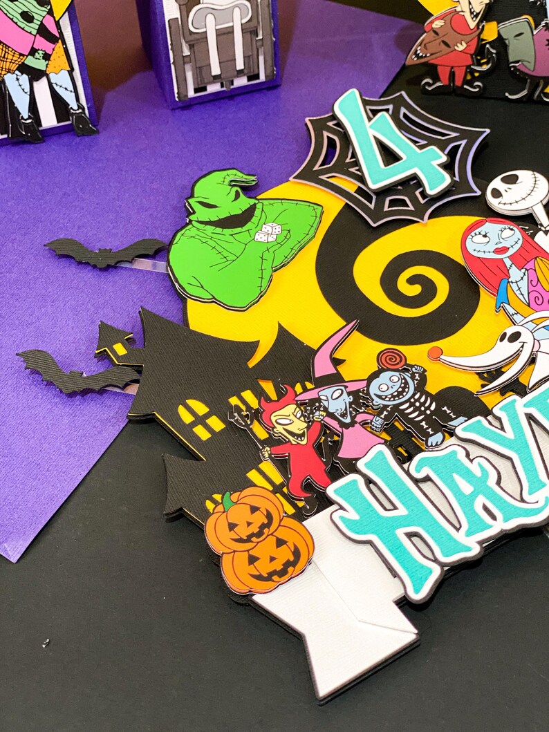 Nightmare Before Christmas Cake Topper | Jack and Sally Shower Cake ...