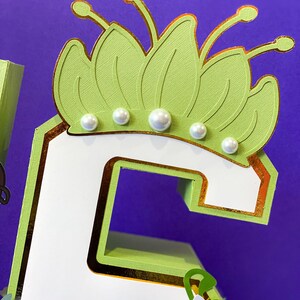 Large Princess Tiana Theme 3D Letters or Numbers | Tiana Party Theme ...