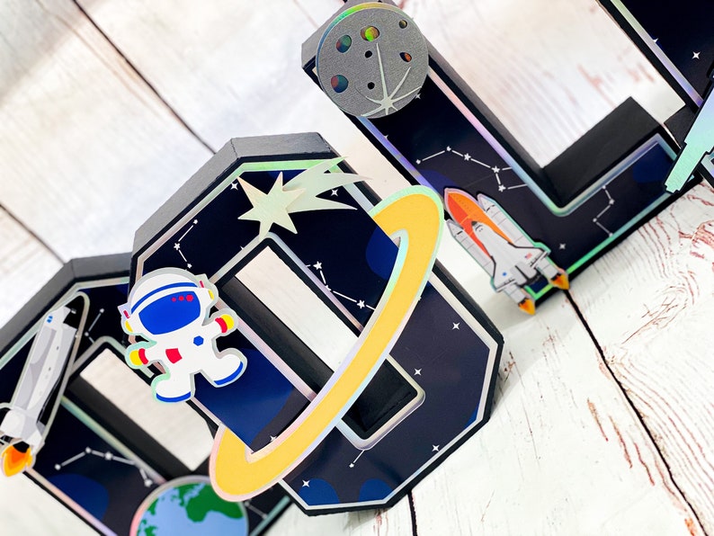 Space Theme Theme 3D Letters Space Party Theme Astronaut - Etsy