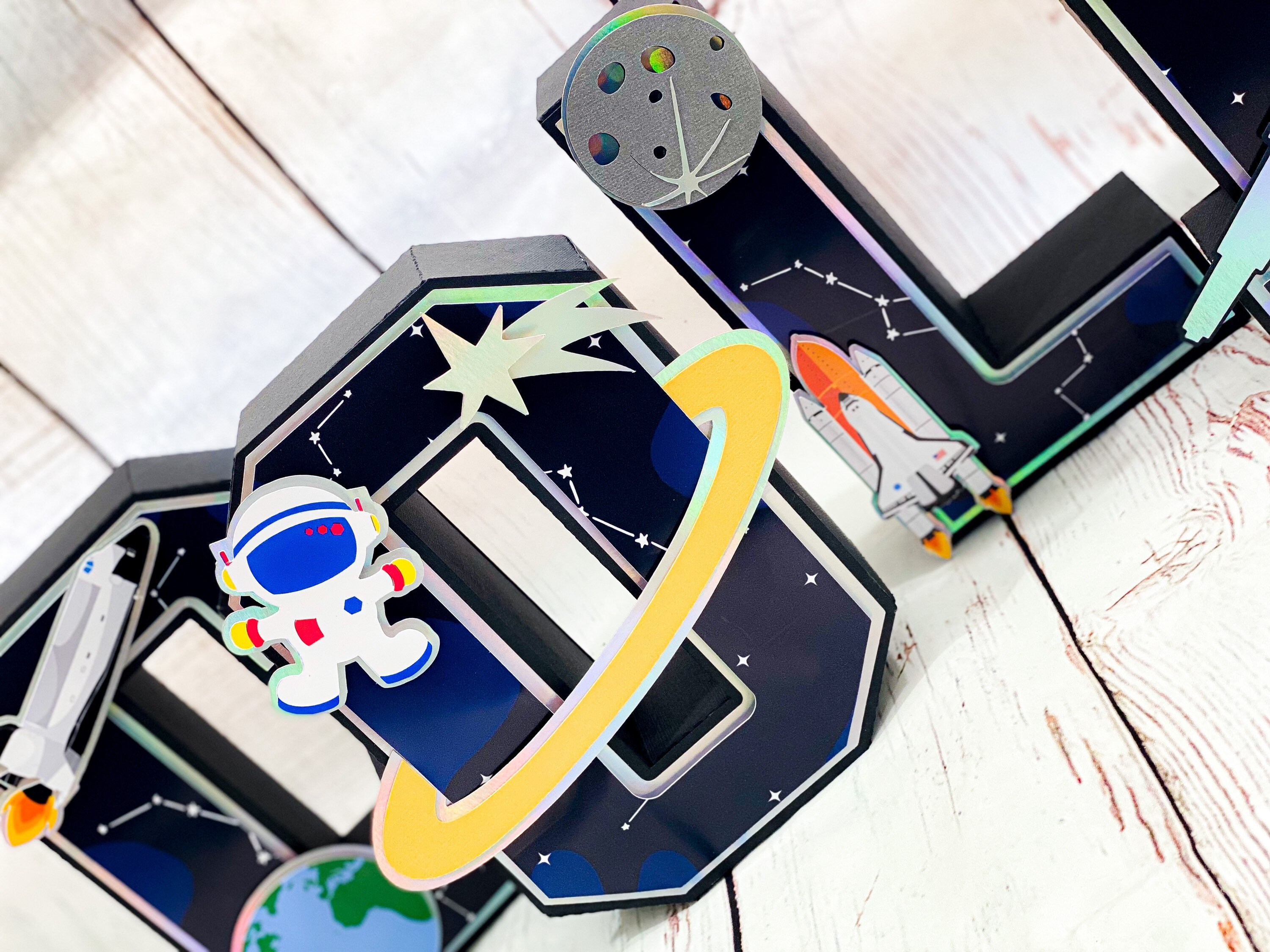 Space Theme Theme 3D Letters Space Party Theme Astronaut - Etsy