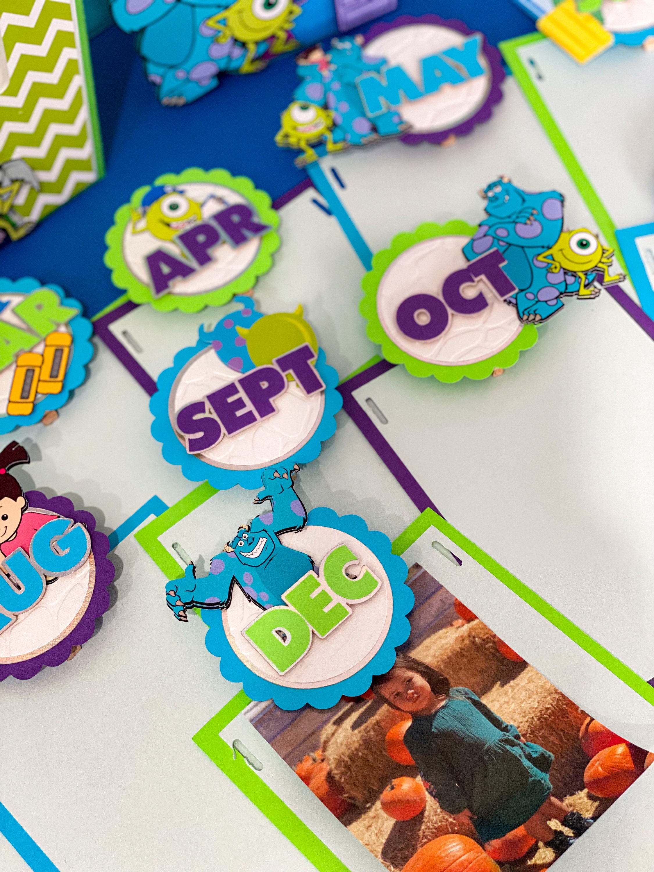 Monsters Inc Birthday Photo Banner | Graduation Party Decor |yearly ...