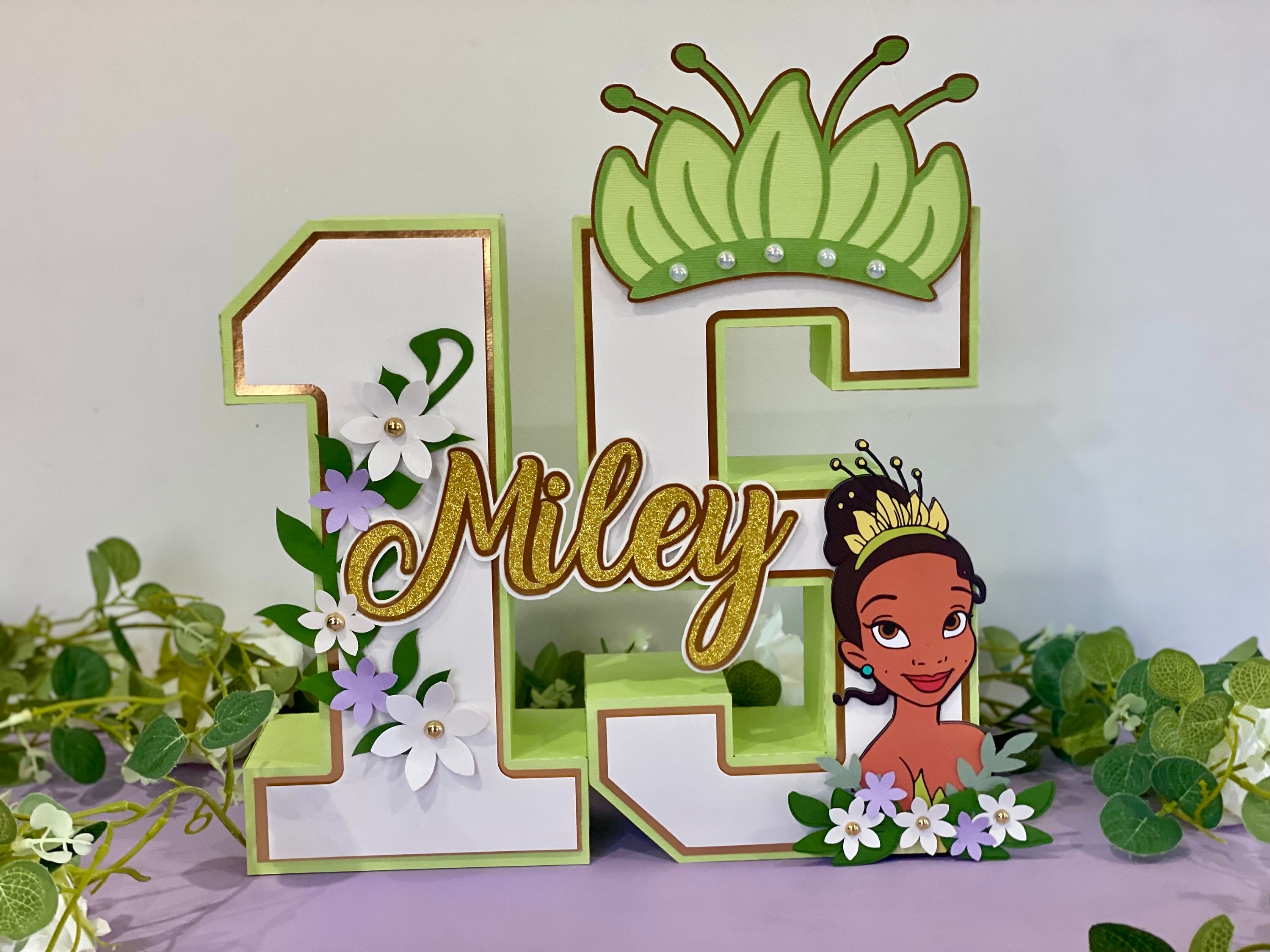 Princess Tiana Theme 3D Letters or Numbers | Tiana Party Theme ...