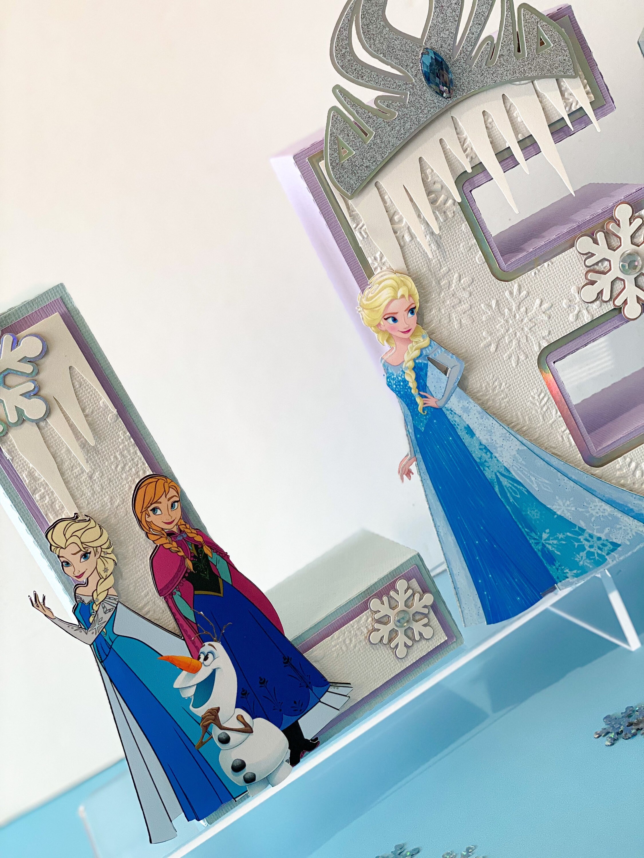 Purple and Blue Frozen Theme 3D Letters Frozen Elsa Party - Etsy