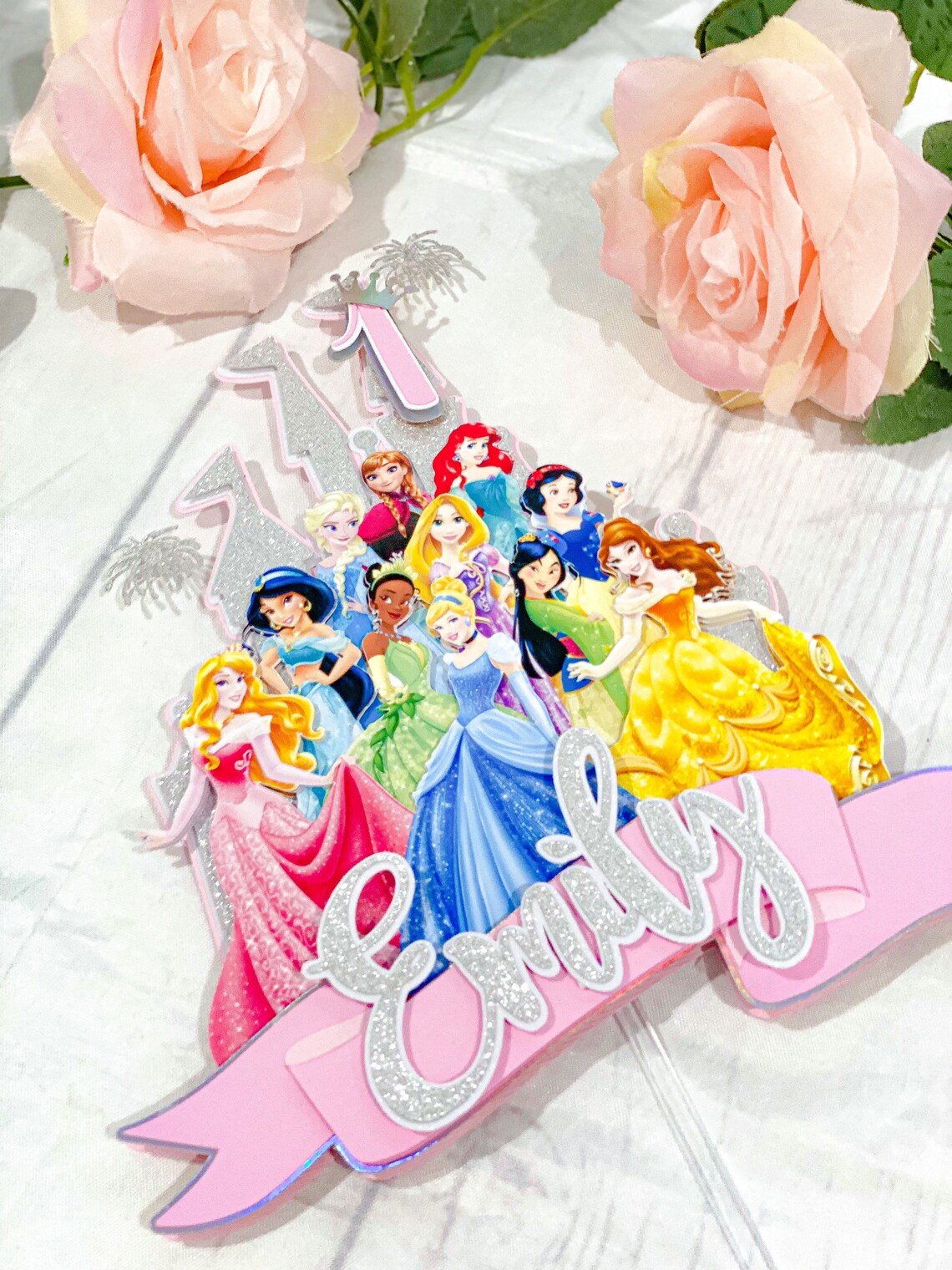 Princess Cake Topper | Princess Theme Party | Castle Princess Birthday ...