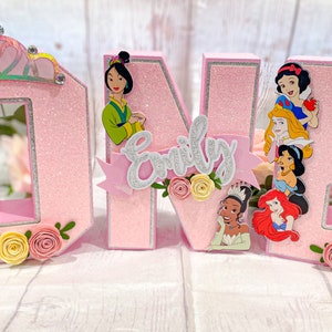 ONE Princess 3D Letters | Princess Party Theme | Princess Birthday ...