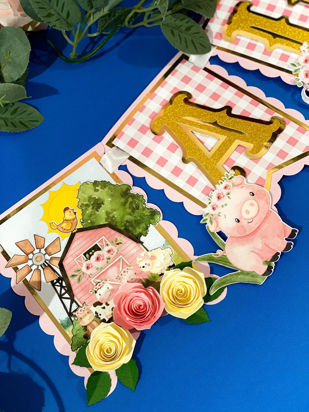Farm Theme Banner | Barnyard Theme Birthday Banner | Personalized ...