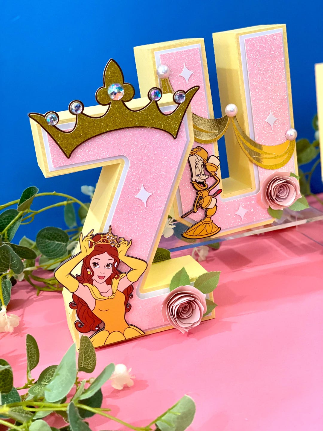 Princess Belle 3D Letters or Numbers | Beauty and the Beast ...