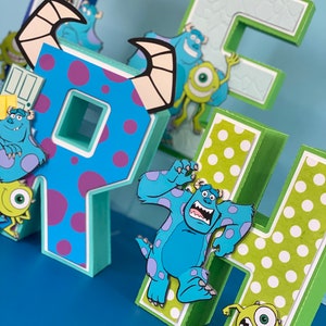 Monsters Inc Theme 3D Letters | Monsters Inc Theme | Monsters Inc Sully ...