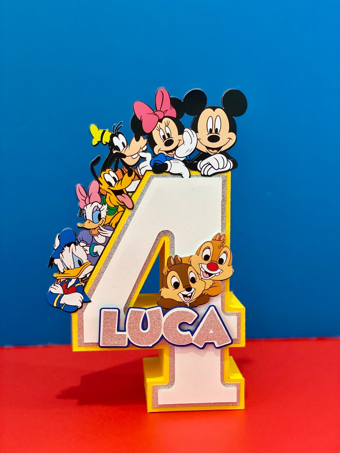 Large Mickey and Friends 3D Letters or Numbers With Name | Disney Party ...