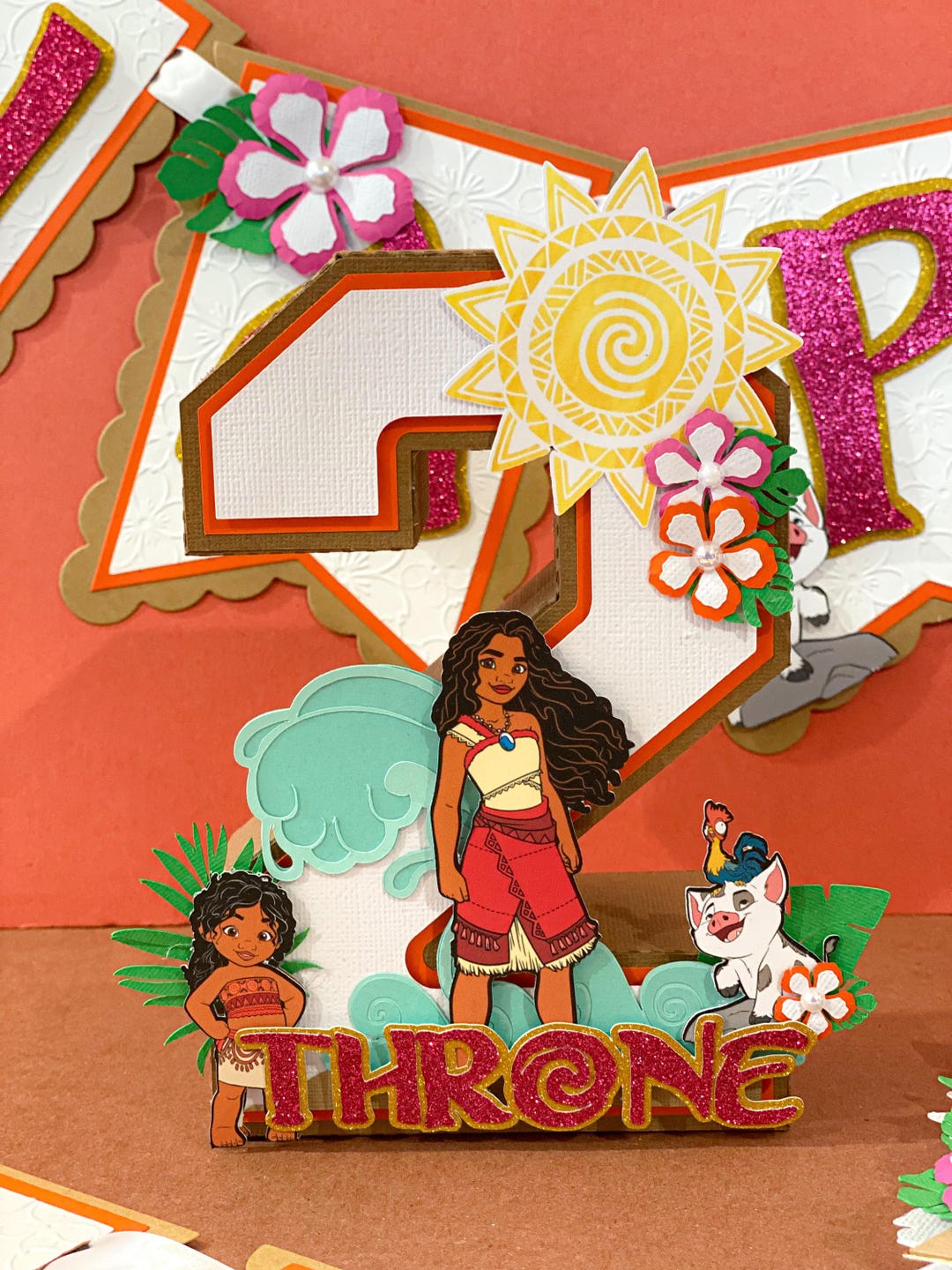 Large Moana 3D Letters or Numbers With Name | Princess Party Theme ...