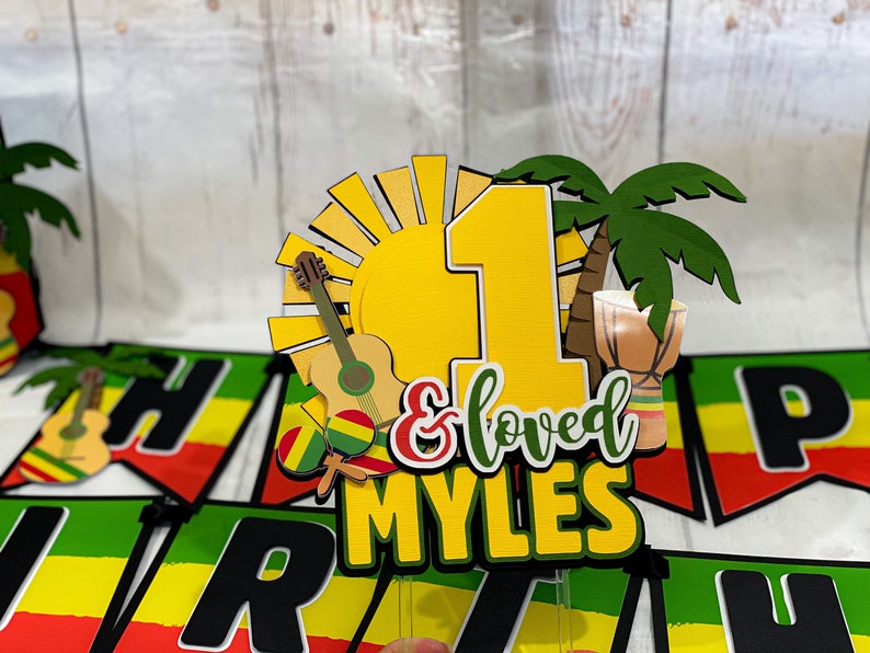 One & Loved Cake Topper Reggae Theme Cake Topper One Love - Etsy