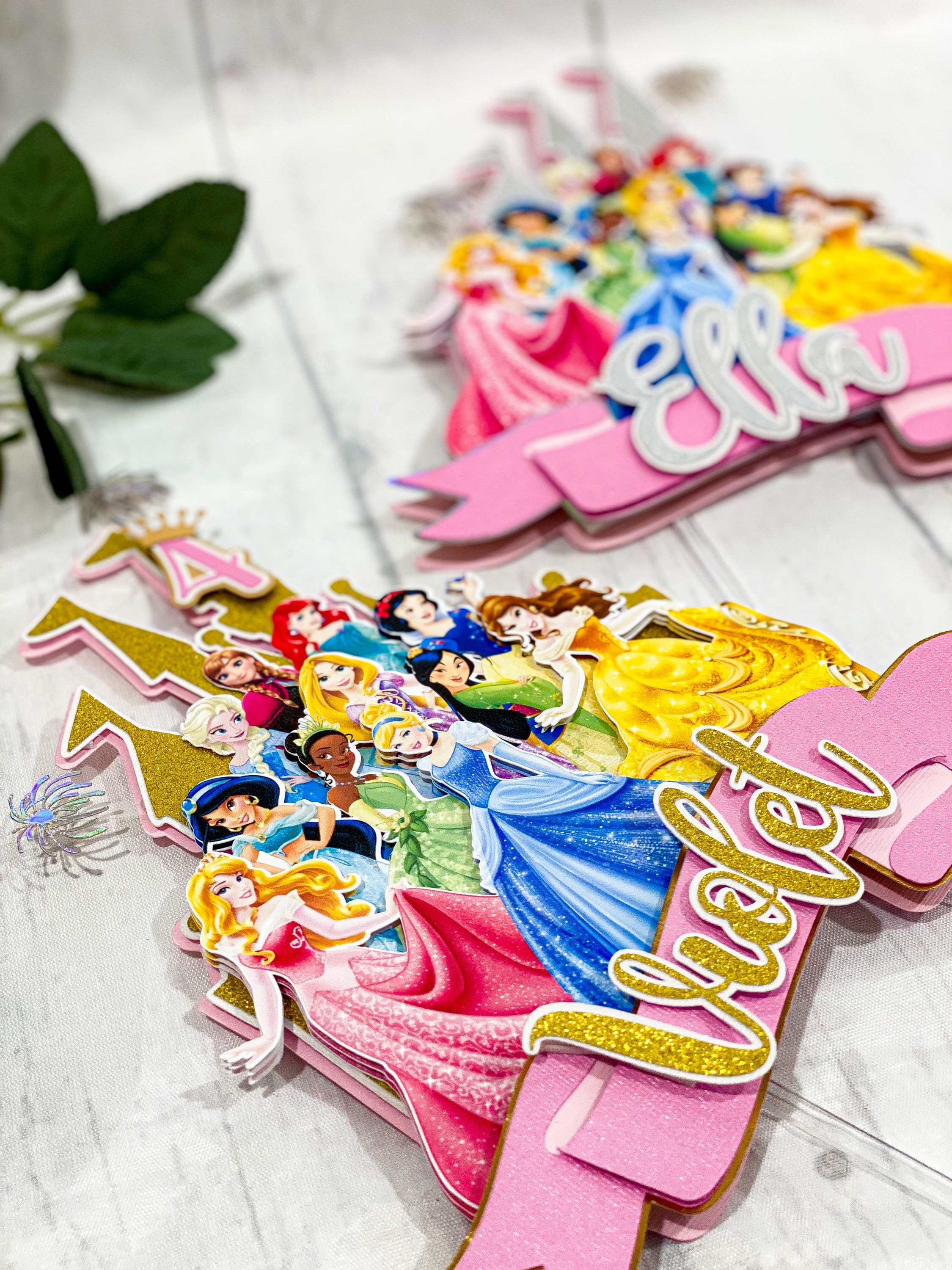 Princess Cake Topper Princess Theme Party Castle Princess - Etsy