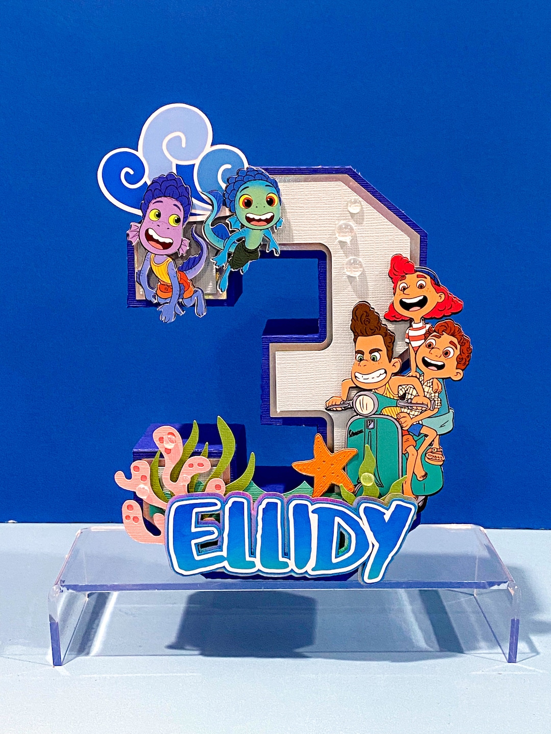 Luca 3D Letters or Numbers With Name | Luca Party Theme | Silenzio ...