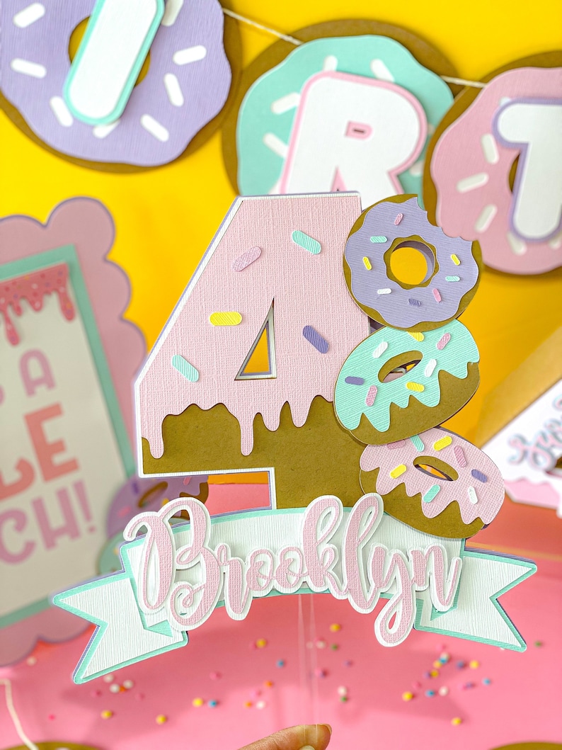 Donut Cake Topper | Donut Sweet Treats Theme Party | Candy Birthday ...
