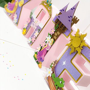 Rapunzel Theme 3D Letters Rapunzel Tangled Party Theme - Etsy
