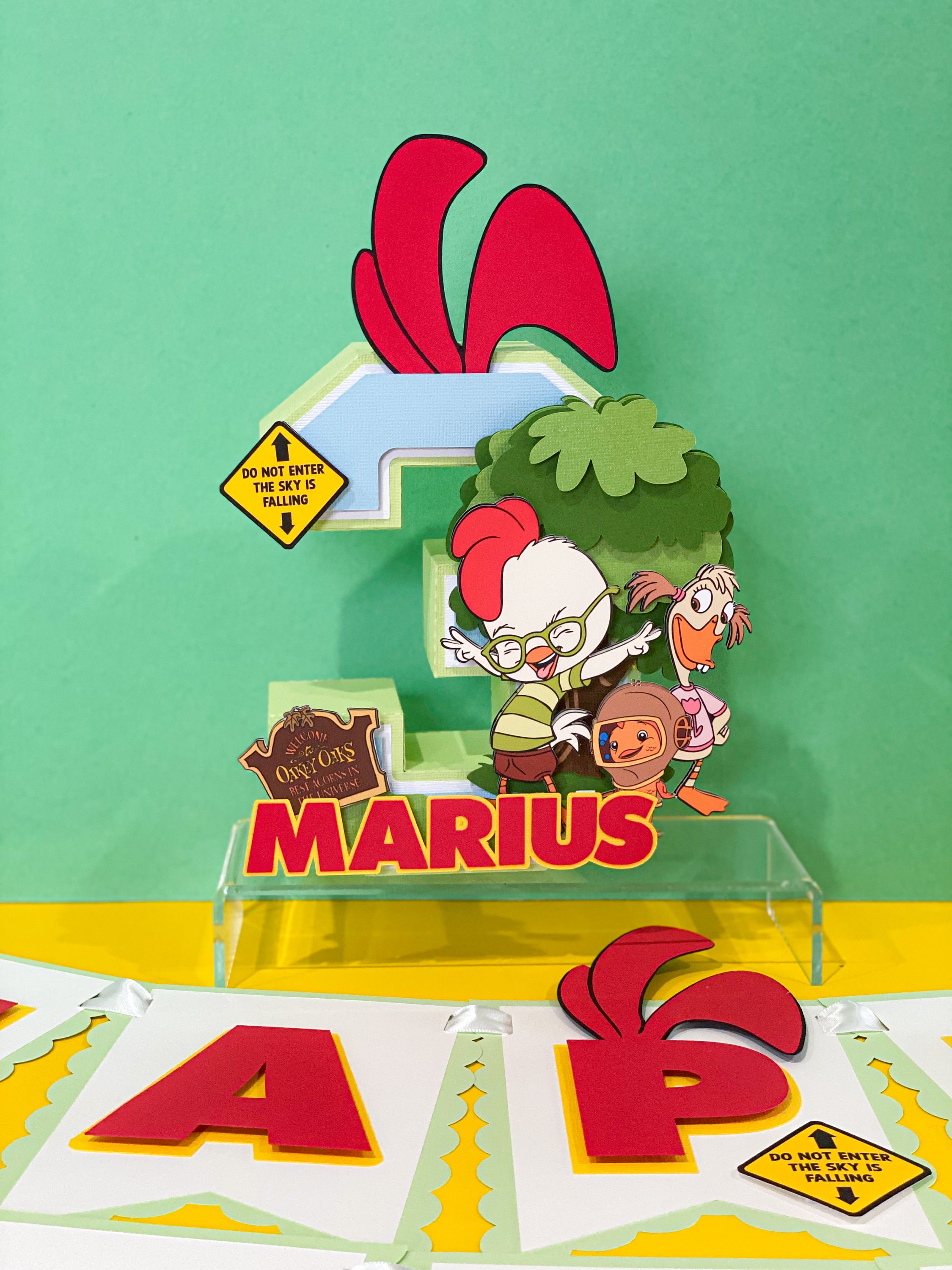Chicken Little Party Theme 3D Letters | Chicken Little Birthday Party ...