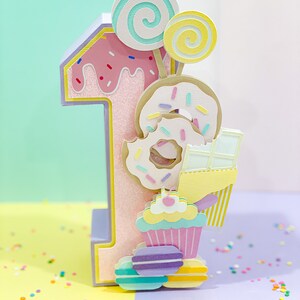 Candyland Theme 3D Letters or Numbers | Donut Candy Theme | Sweet and ...