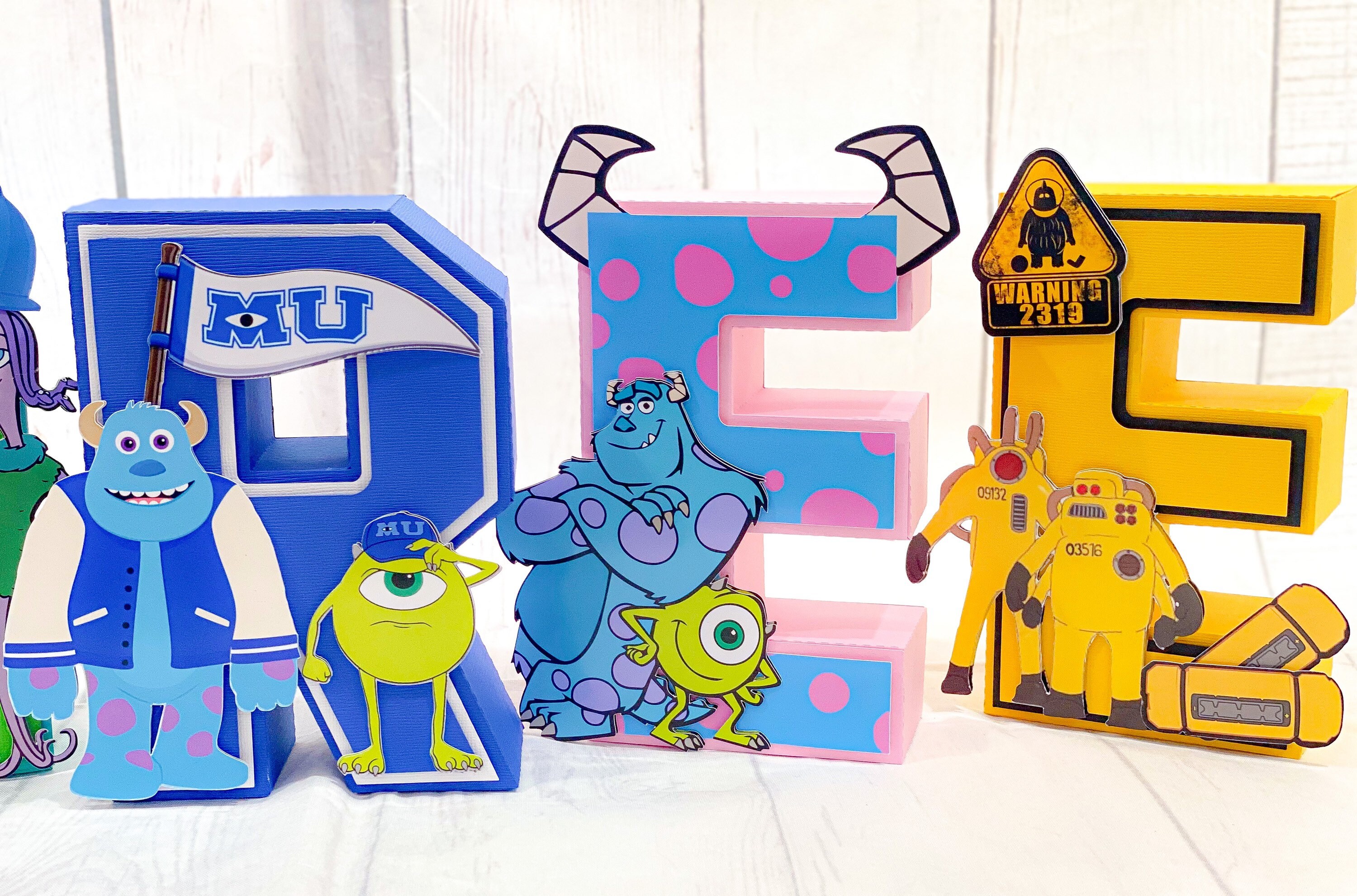 Monsters Inc Theme 3D Letters Monsters Inc Theme Monsters - Etsy