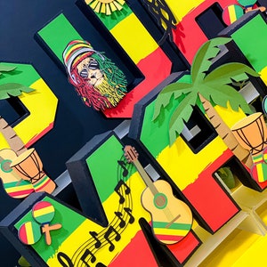 Three Little Birds Theme 3D Letters | One Love First Birthday Party ...