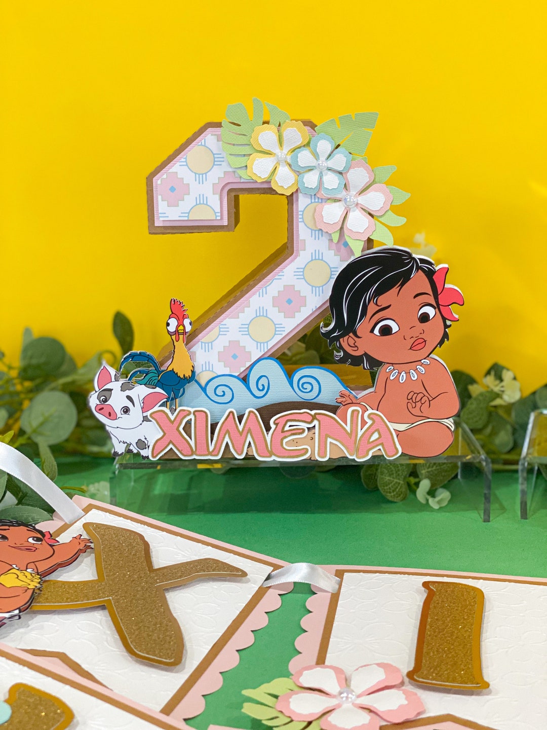 Baby Moana 3D Letters or Numbers With Name | Princess Party Theme ...