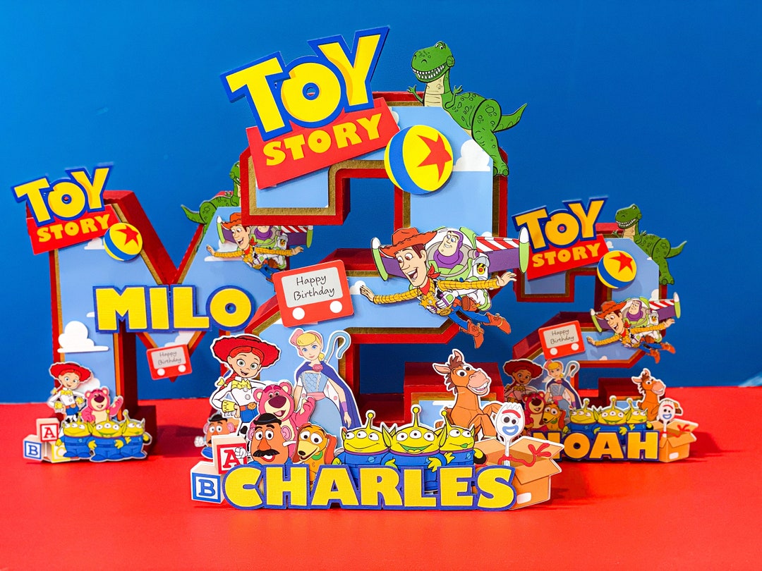 Large Toy Story 3D Letters or Numbers With Name | Toy Story Party Theme ...