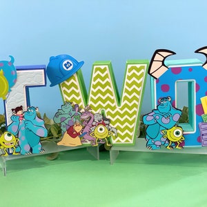 Monsters Inc Theme 3D Letters Monsters Inc Theme Monsters - Etsy