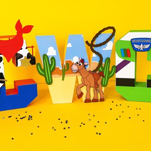 Toy Story Theme 3D Letters | Toy Story Party Theme | Woody Buzz ...