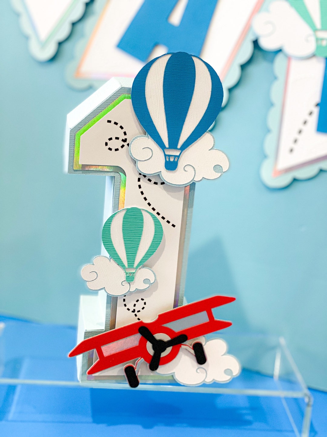 Hot Air Balloon and Airplanes Theme 3D Letters | Hot Air Balloon Theme ...