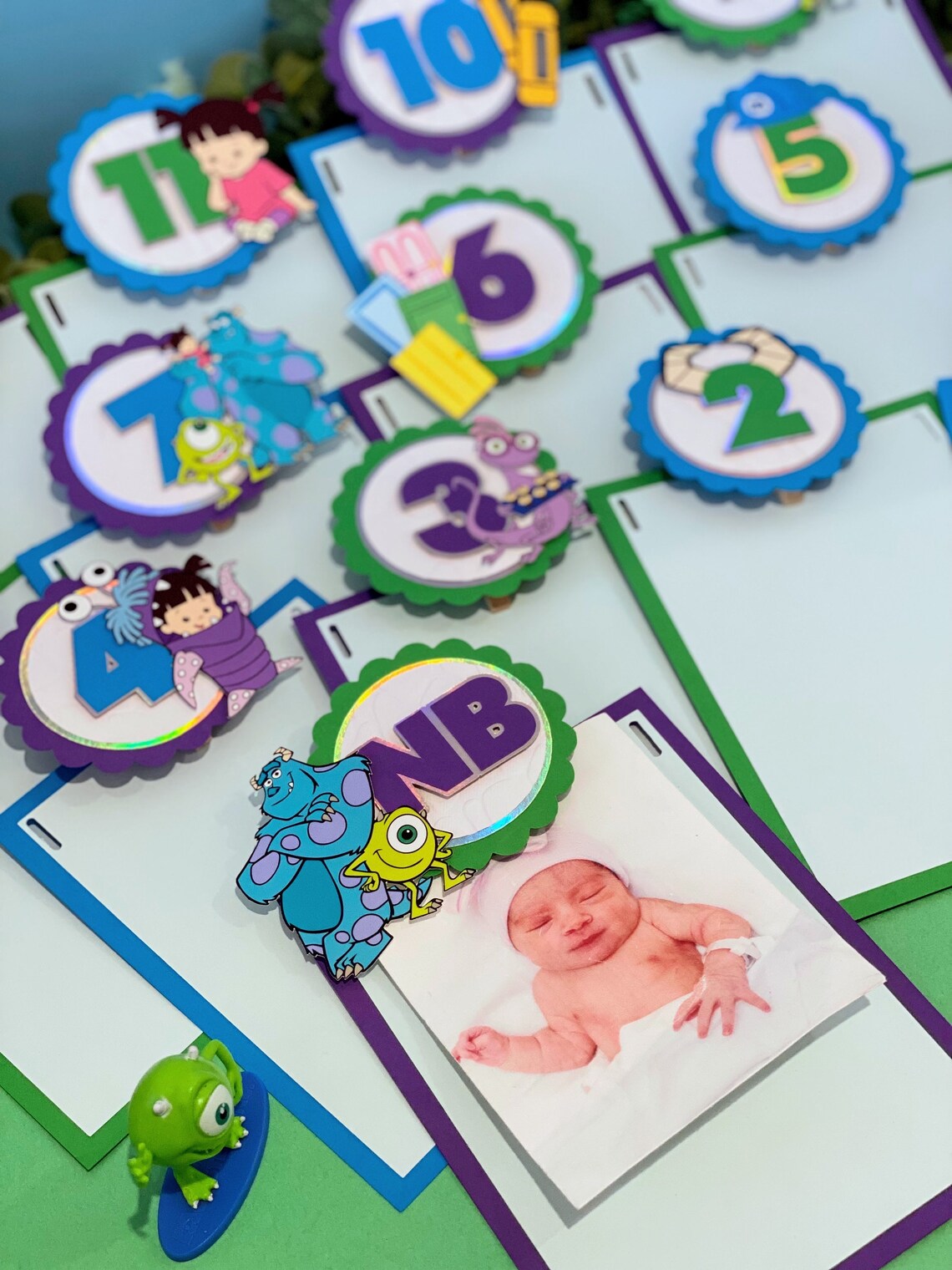 Monsters Inc Monthly Milestone Banner Monsters Inc Theme - Etsy