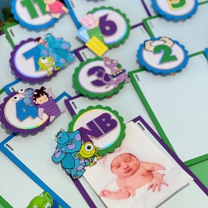 Monster’s Inc Monthly Milestone Banner | Monster’s Inc Theme Party ...