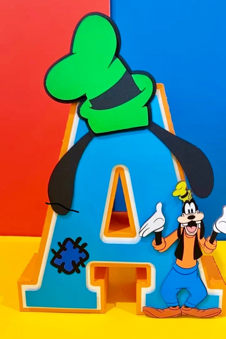 Large Mickey Mouse Clubhouse Theme 3D Letters or Numbers | Minnie Party ...