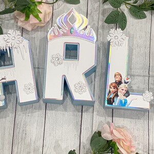 Frozen Theme 3D Letters Frozen Elsa Party Theme Frozen - Etsy