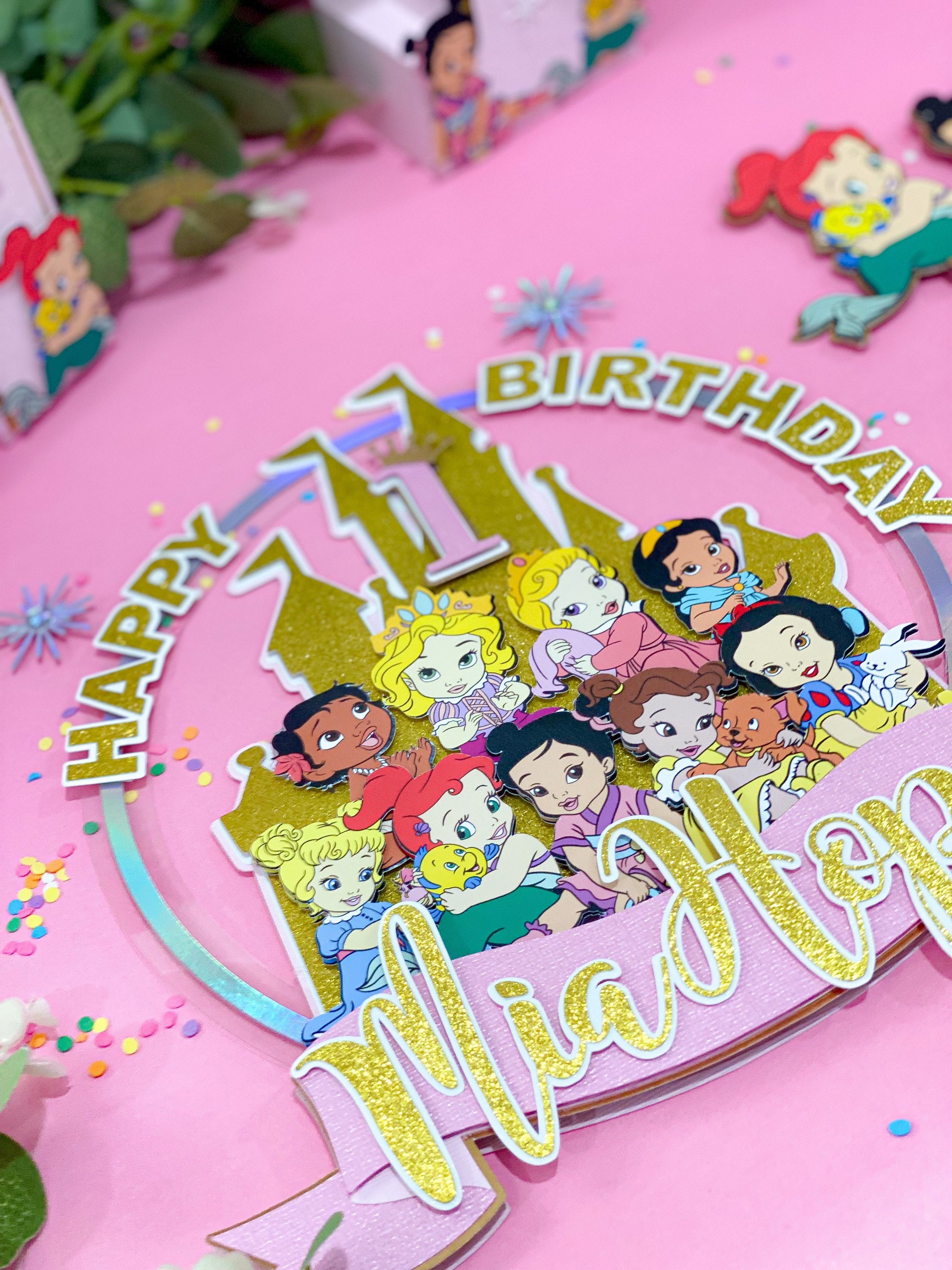 Baby Princess Cake Topper Baby Princess Theme Party Castle - Etsy