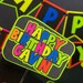 Neon Theme Cake Topper | Personalized Cake Topper | Glow in the Dark ...