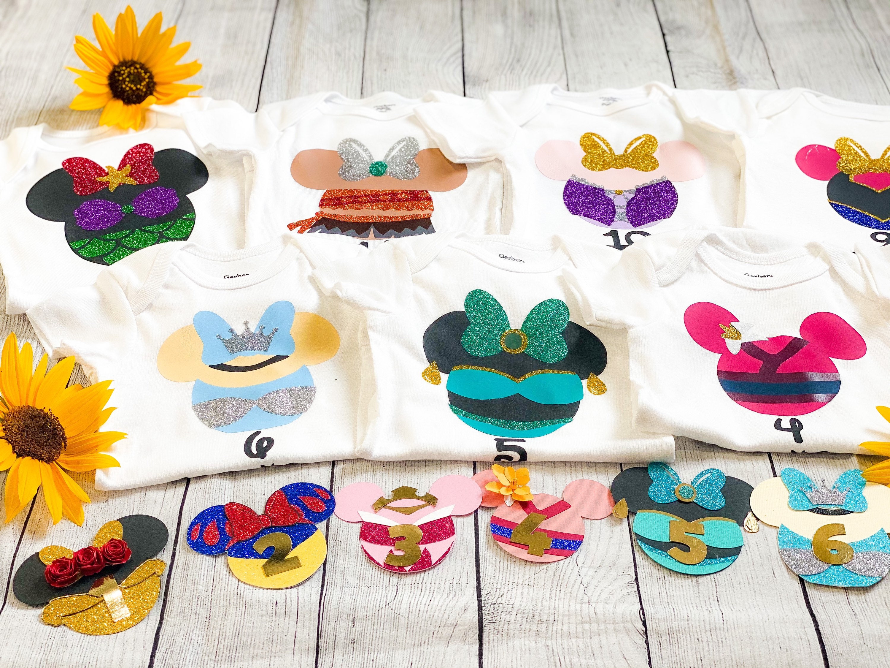 Disney Princess Monthly Cards ONLY Monthly Milestone Banner | Etsy