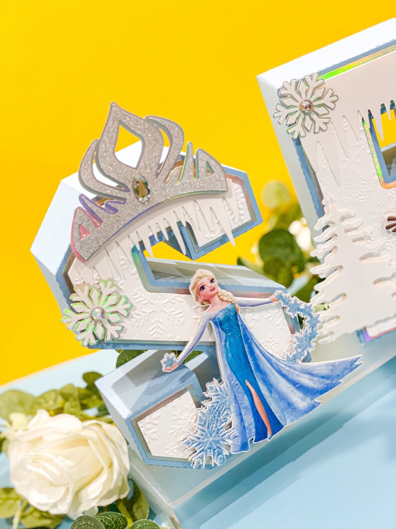 Frozen Theme 3D Letters Frozen Elsa Party Theme Frozen - Etsy