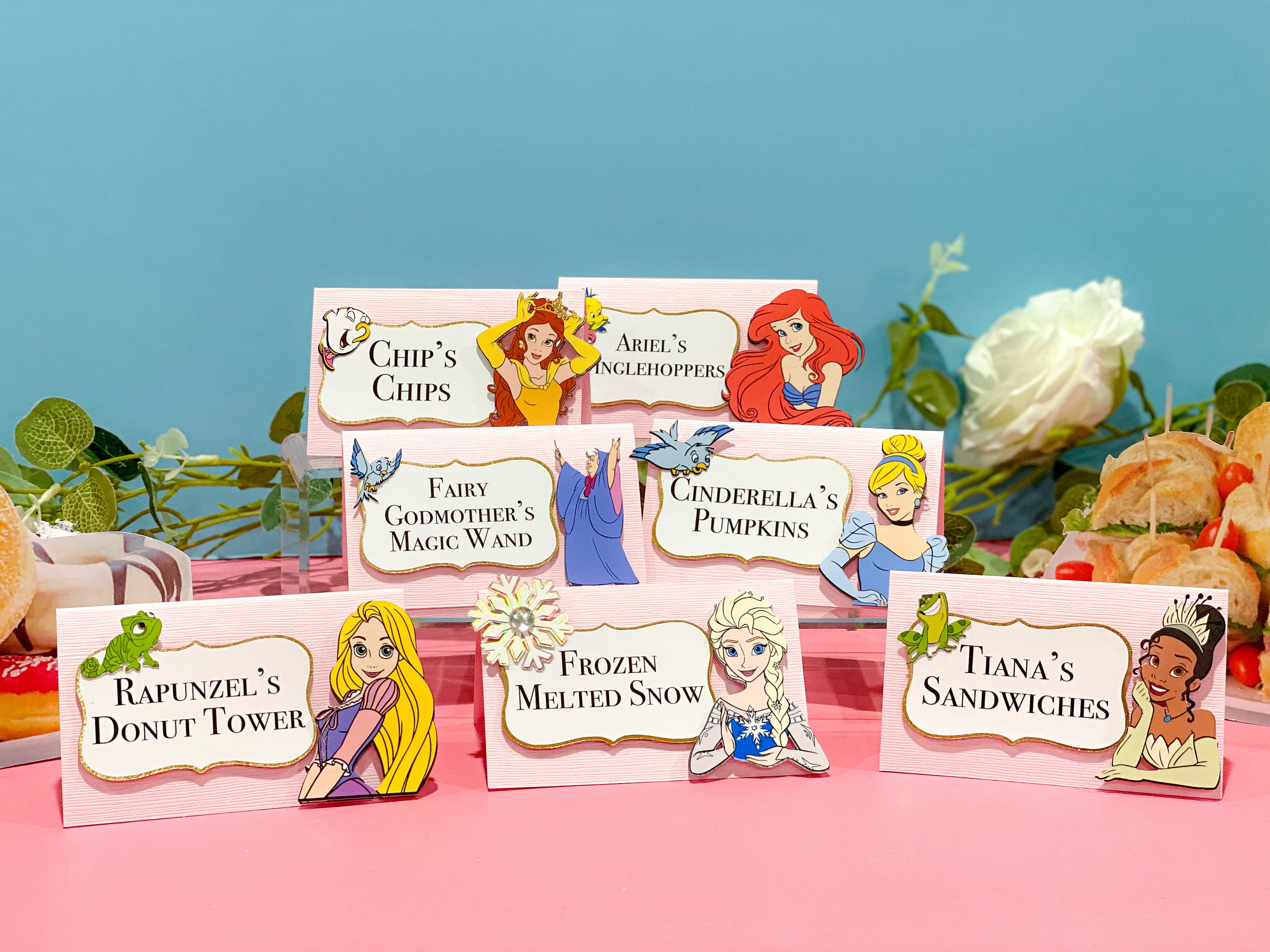 Princess Party Food Labels | Food Tents | Disney Princess Party ...